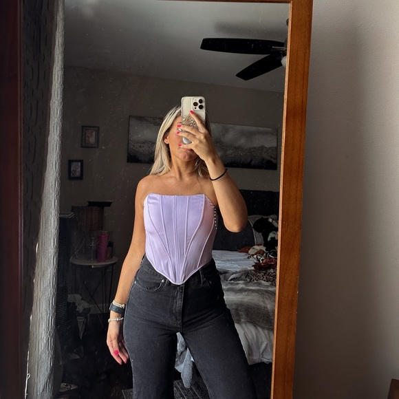 Missguided | Tops | Missguided Lilac Corset Tall | Poshmark